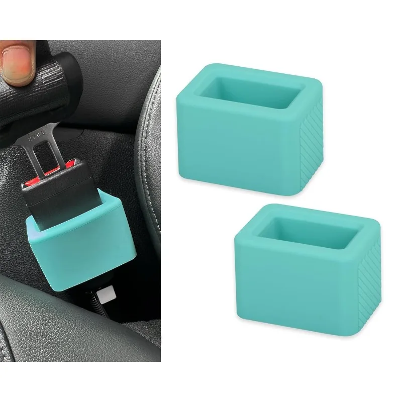 Buckle-Up-Car-Seat-Belt-Guard-Green-Seat-Belt-Holder-Durable-Silicone ...