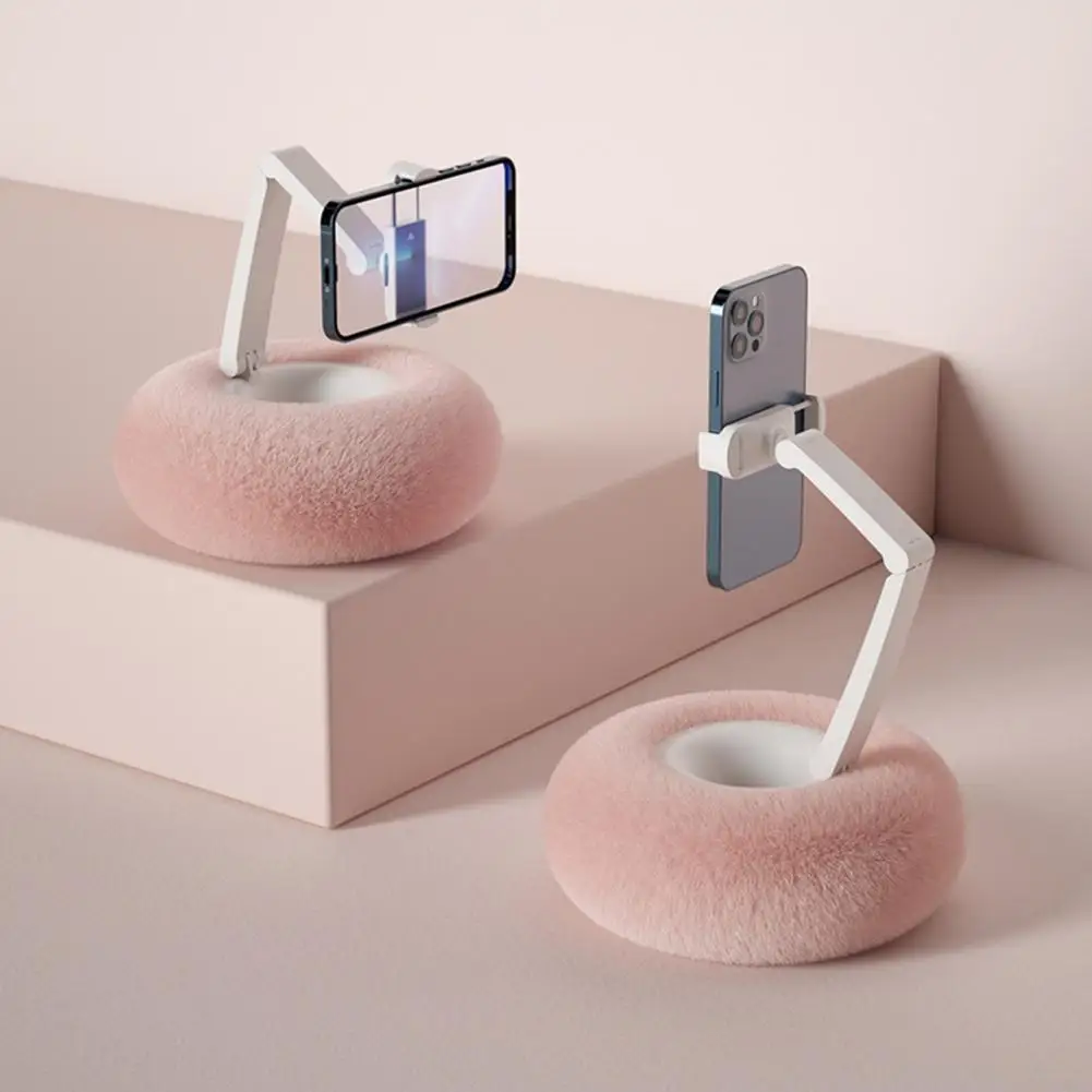 Furry-Bowl-Phone-Holder-Plush-Pillow-Phone-Tablet-Stand-360-Degree ...