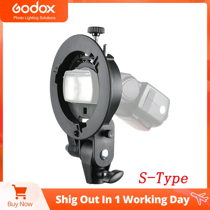 Godox S Type Bracket Bowens S Mount Holder for Speedlite Flash Snoot ...