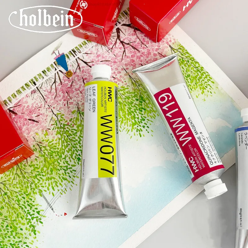 Holbein Original Artist-grade Watercolor Paint 60ml Large Tube with ...