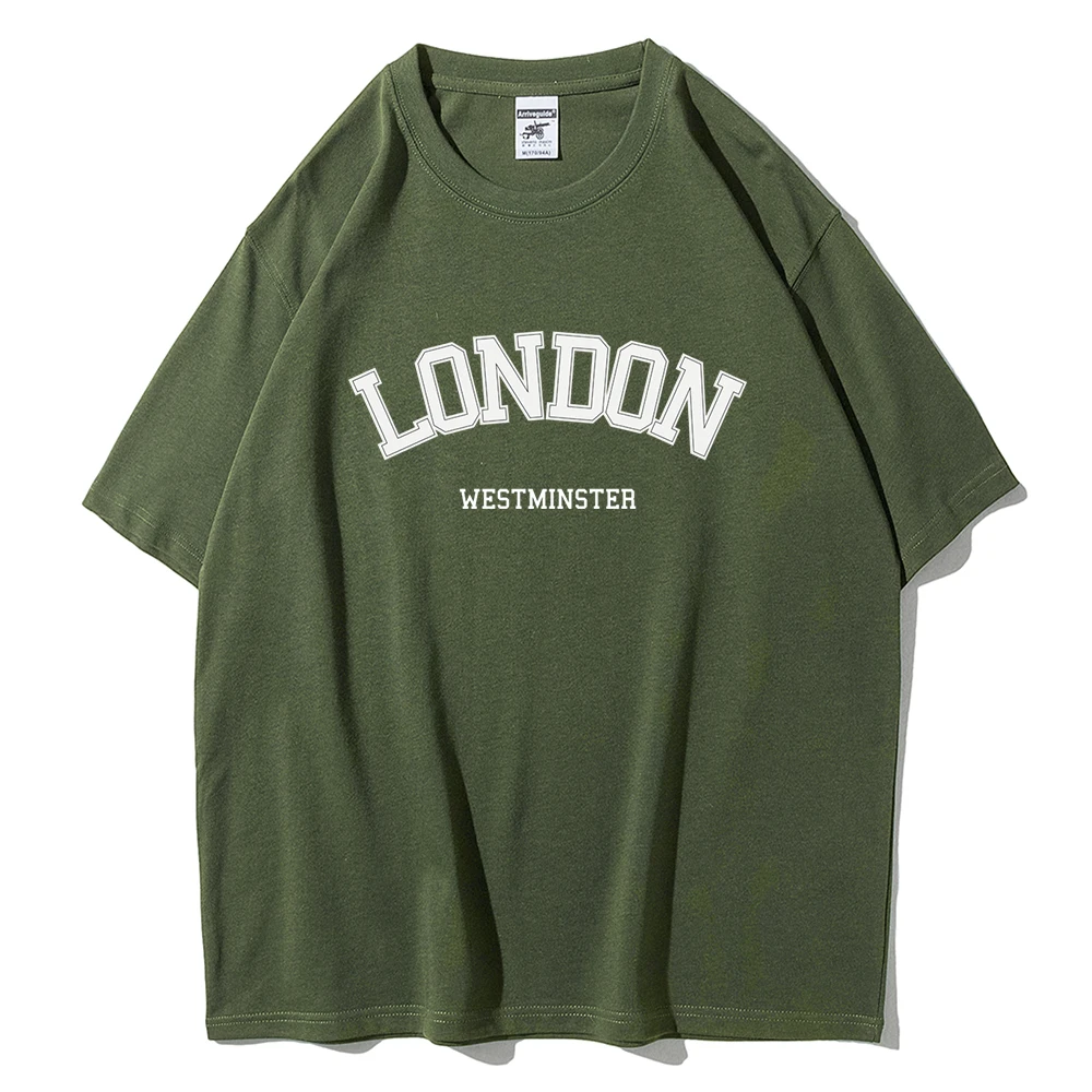 Camiseta con estampado de letras para hombre, camisa de algodón con ...
