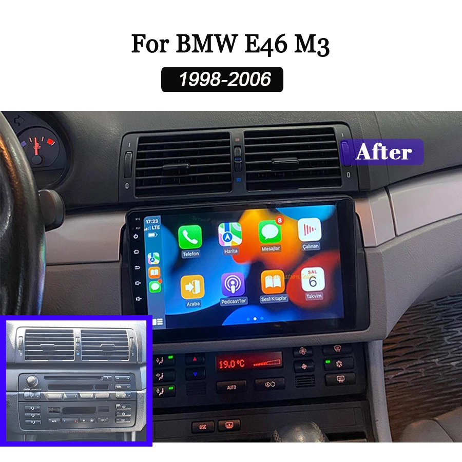 VOGOHI Car Radio Stereo for BMW 3 Series E46 323ci 325ci 330ci 318i ...