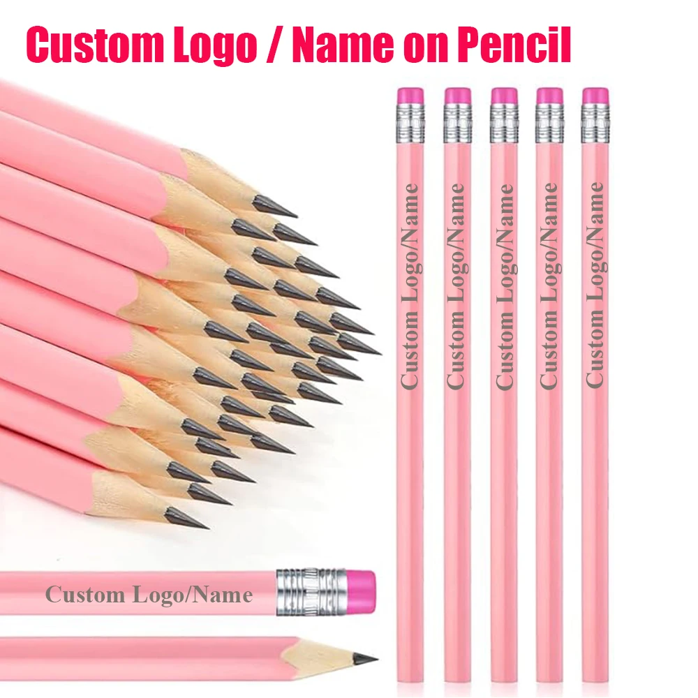Custom-Wood-Pencils-Personalized-Name-Pencils-with-Erasers-Imprinted ...