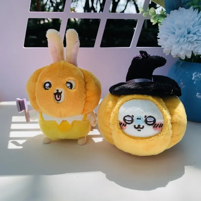 Usagi Halloween Pumpkin Head Plush Keychain - Chiikawa Plush