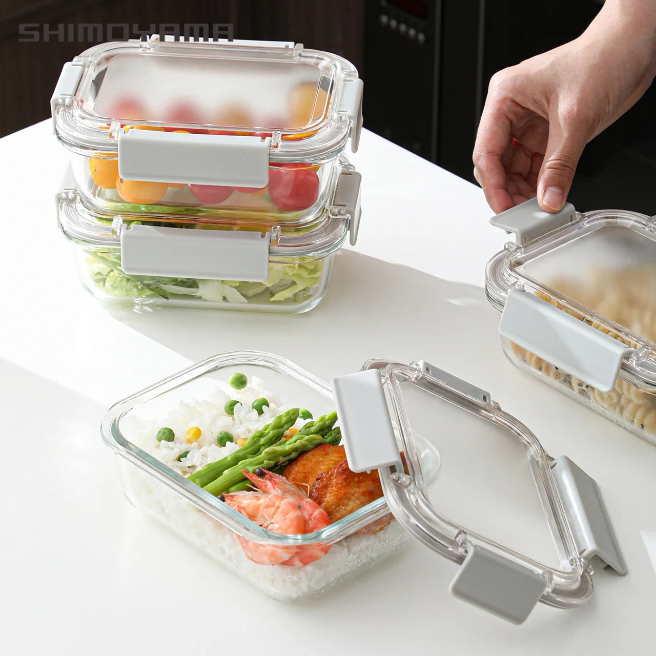 SHIMOYAMA-Microwave-Lunch-Boxes-Can-Be-Heated-Glass-Bento-Box-with-Lid ...
