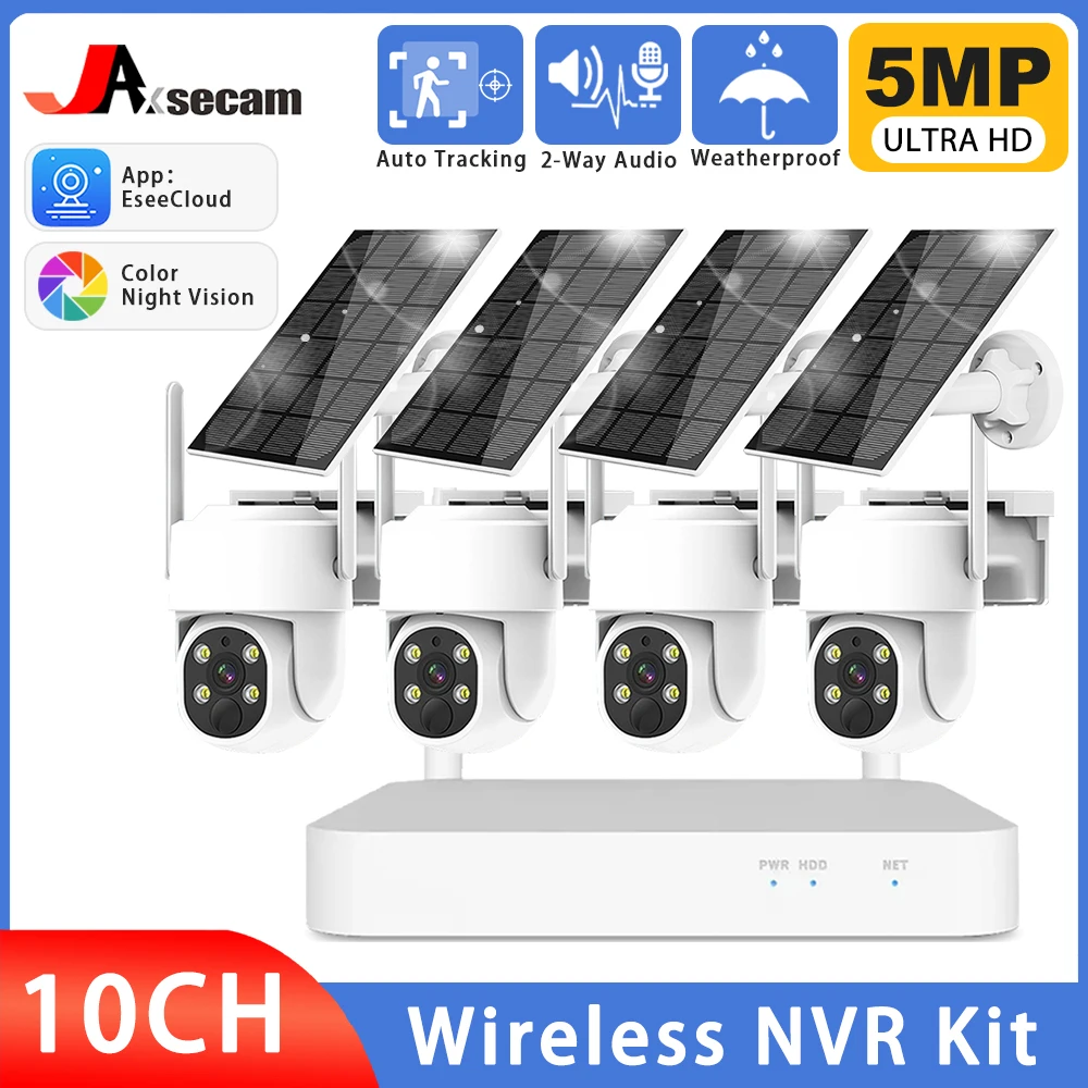 10Channel-5MP-Battery-Solar-Powered-Cctv-Camera-Kit-10CH-Outdoor ...