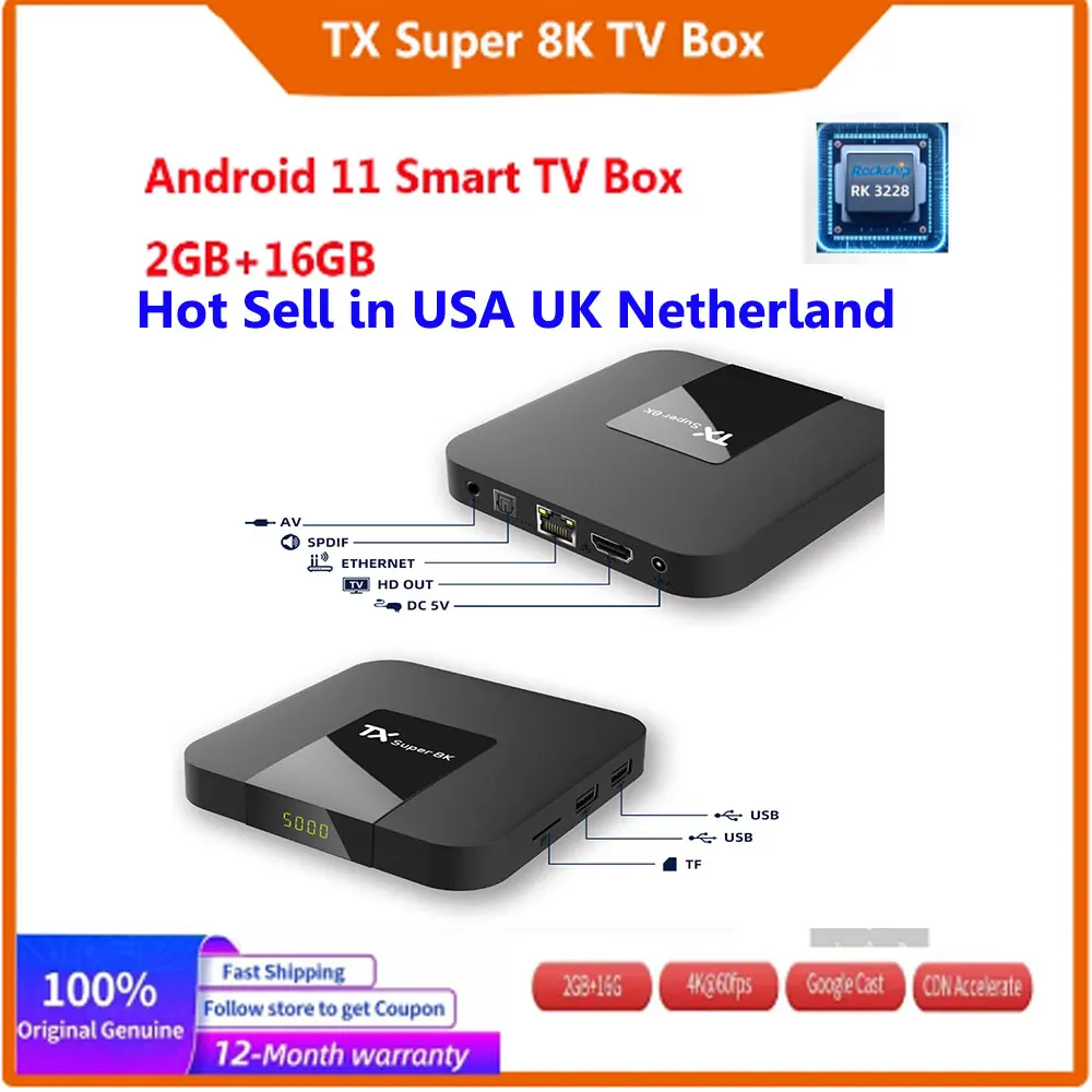 2024-High-Quality-TX-Super-8K-TV-box-Android-11-Smart-TV-box-2GB-16GB ...