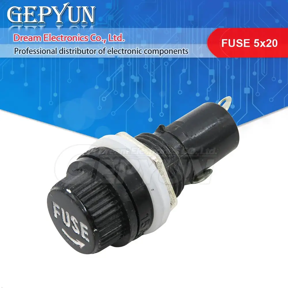 10pcs-Glass-Fuse-holders-5-20mm-10A-250V-Insurance-Tube-Socket-5x20 ...