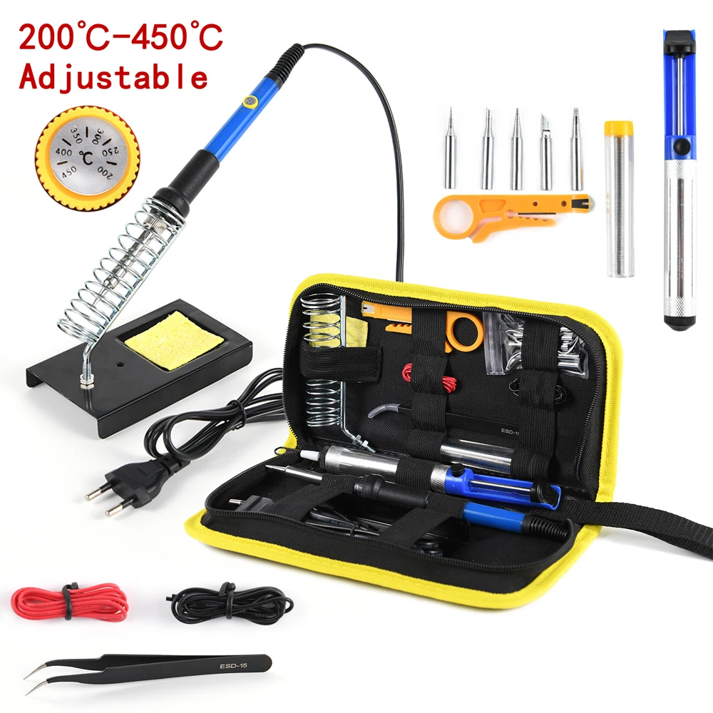 L-tkolben-Kit-Elektronik-60w-einstellbare-Temperatur-Schwei-werkzeug ...
