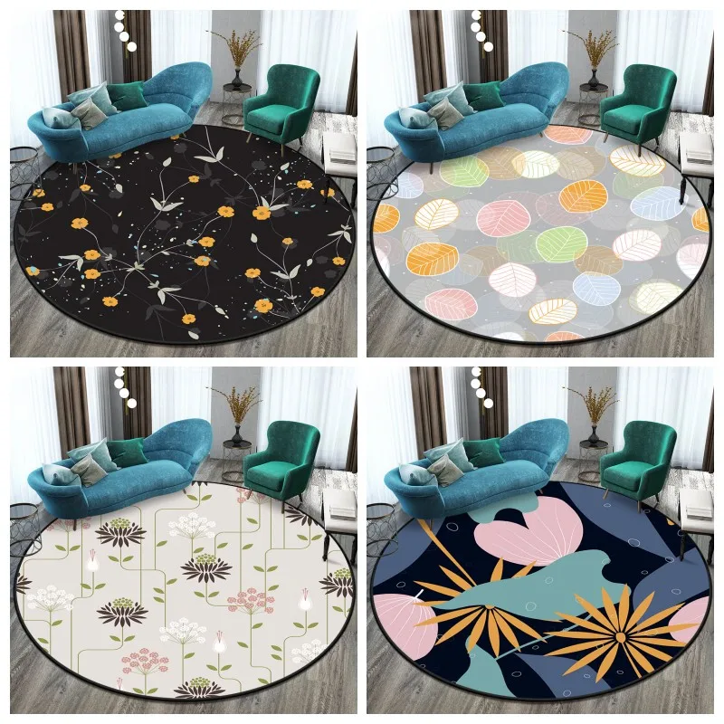 Fresh and minimalist printing round carpet, prayer door mat, kitchen ...