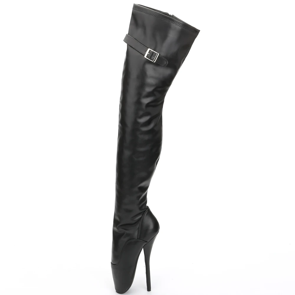18 cm High Heel Thigh High Boots Sexy Ballet Heels Boots Unisex Size 36 ...
