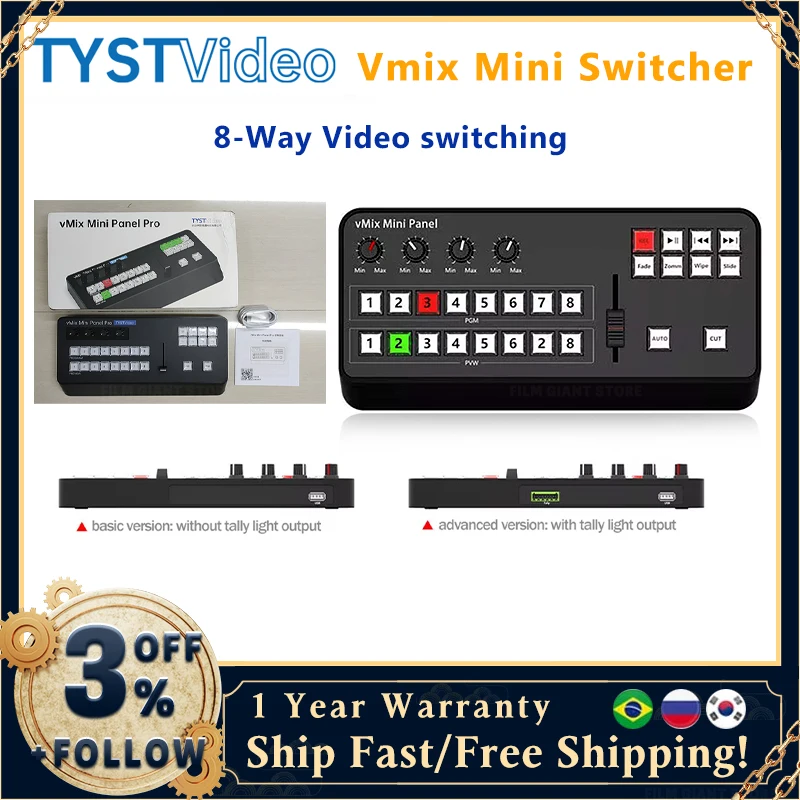 TYST-Video-Vmix-Mini-Switcher-Control-Panel-MIDI2-0-Video-Recording ...