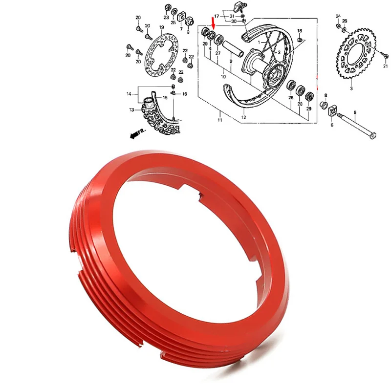 REAR-WHEEL-BEARING-RETAINER-For-HONDA-CR-125-250-00-07-CRF-250-450-02 ...