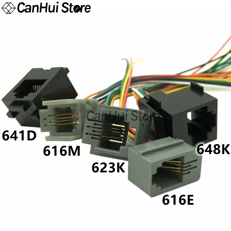 5pcs-RJ11-RJ12-RJ45-Telephone-Female-Socket-Connector-With-Wire-4P4C-6P4C6C-8P8C-Female-Jack ...