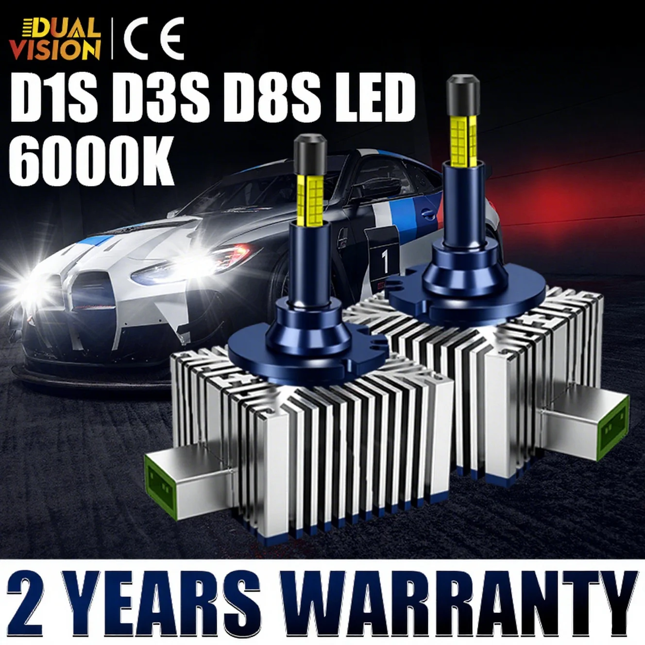 D3S LED Headlight 3D 360 Degree CSP D Series Canbus 1:1 Size 35W HID ...