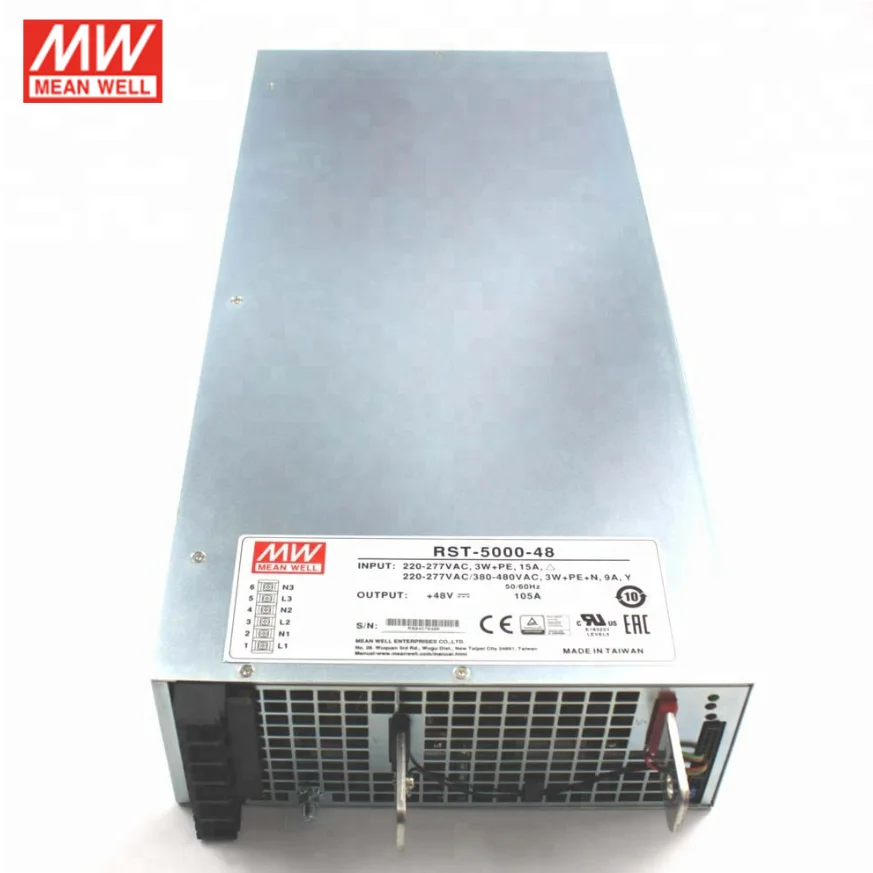 MEAN WELL RST 5000 Triple input Adjustable PFC SMPS Switching Power ...