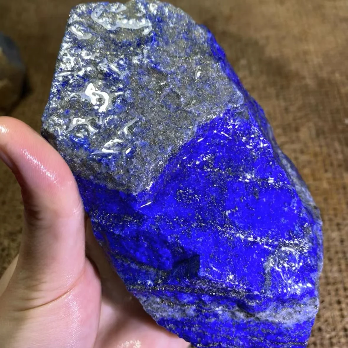 Natural Sapphire Crystal，lapis lazuli, Ore Original Stone Healing ...