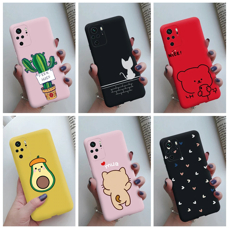 For Cover Xiaomi Poco M5S Case For Poco M5S M5 M4 Capas Cute Cat Cactus ...
