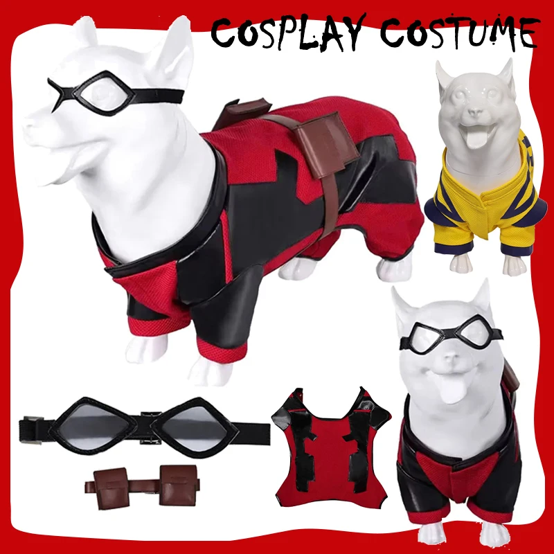 Dogpool-Disfraz-para-mascota-traje-divertido-con-cintur-n-gafas-de ...