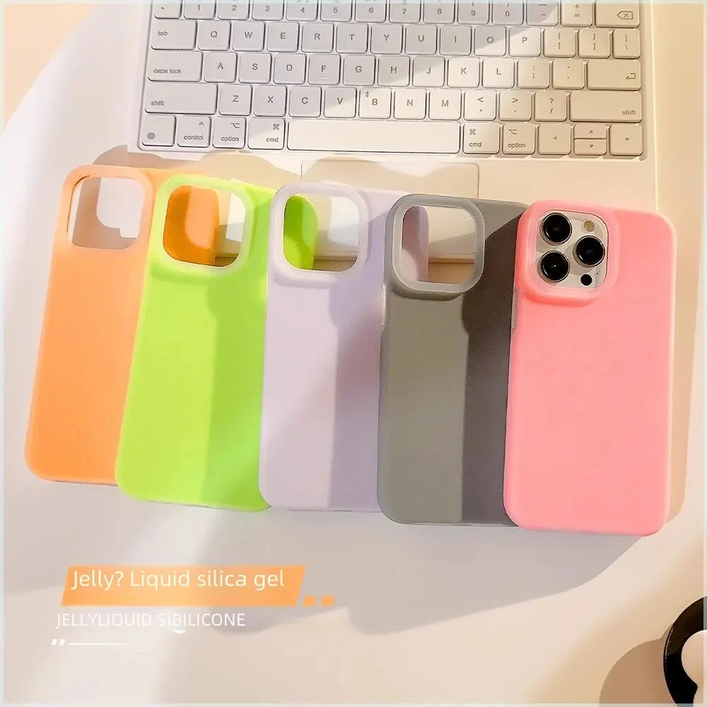 Silicone-Fruit-Juice-Candy-Color-Phone-Case-for-iPhone-13-12-11-14-15 ...