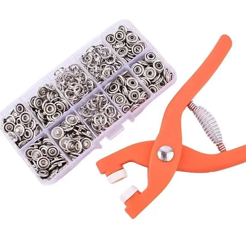 Snap-Button-Kit-With-Hand-Pressure-Pliers-50pcs-Snaps-Metal-Snaps-For ...