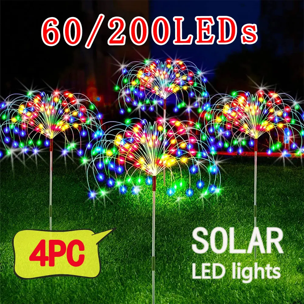 1-2-4-Pack-Solar-Firework-Lights-Outdoor-Garden-Solar-Light-8-Lighting ...