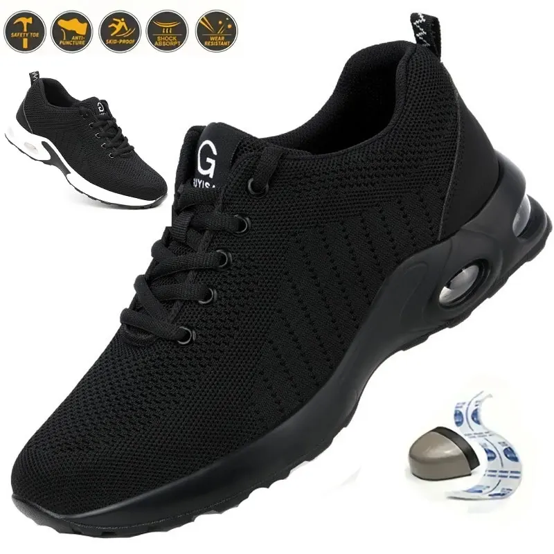 Safety Shoes For Men Breathable Work Sports Shoes Steel Toe Mining ...