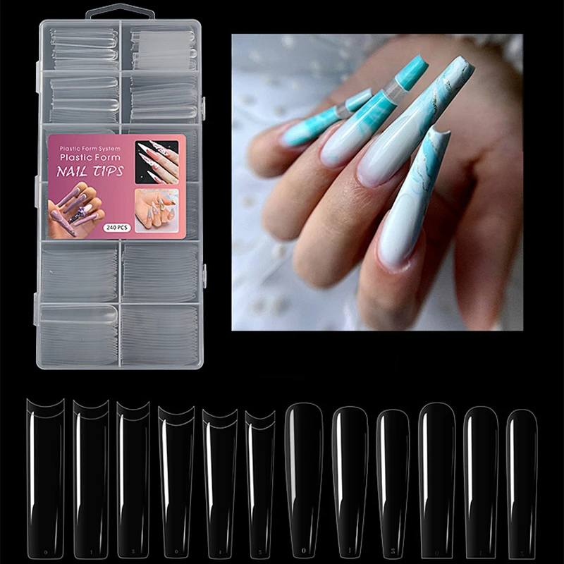 Sybilnail-240pcs-XXXL-False-Nails-Extra-Long-Straight-Coffin-Ballerina ...