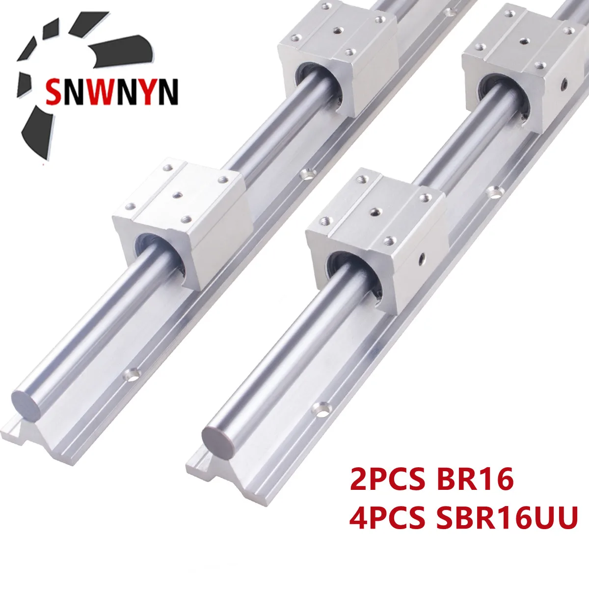 2pcs Sbr16 Linear Rail Guide D16 300 400 500 600 1000 1200 1500mm Fully ...