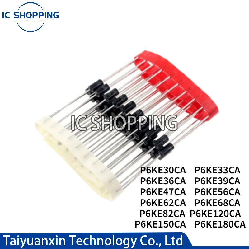 50PCS-TVS-Diode-P6KE30CA-P6KE33CA-P6KE36CA-P6KE39CA-P6KE47CA-P6KE56CA ...