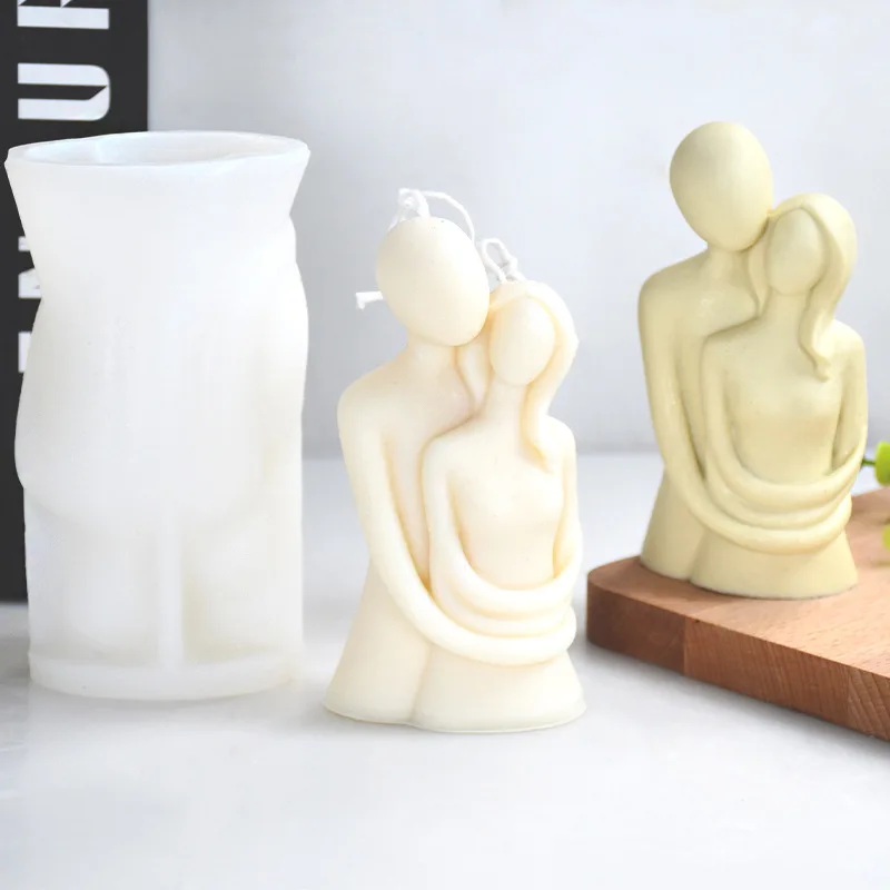 3d Romantic Couple Portrait Couple Silicone Candle Mold Sculpting Art ...