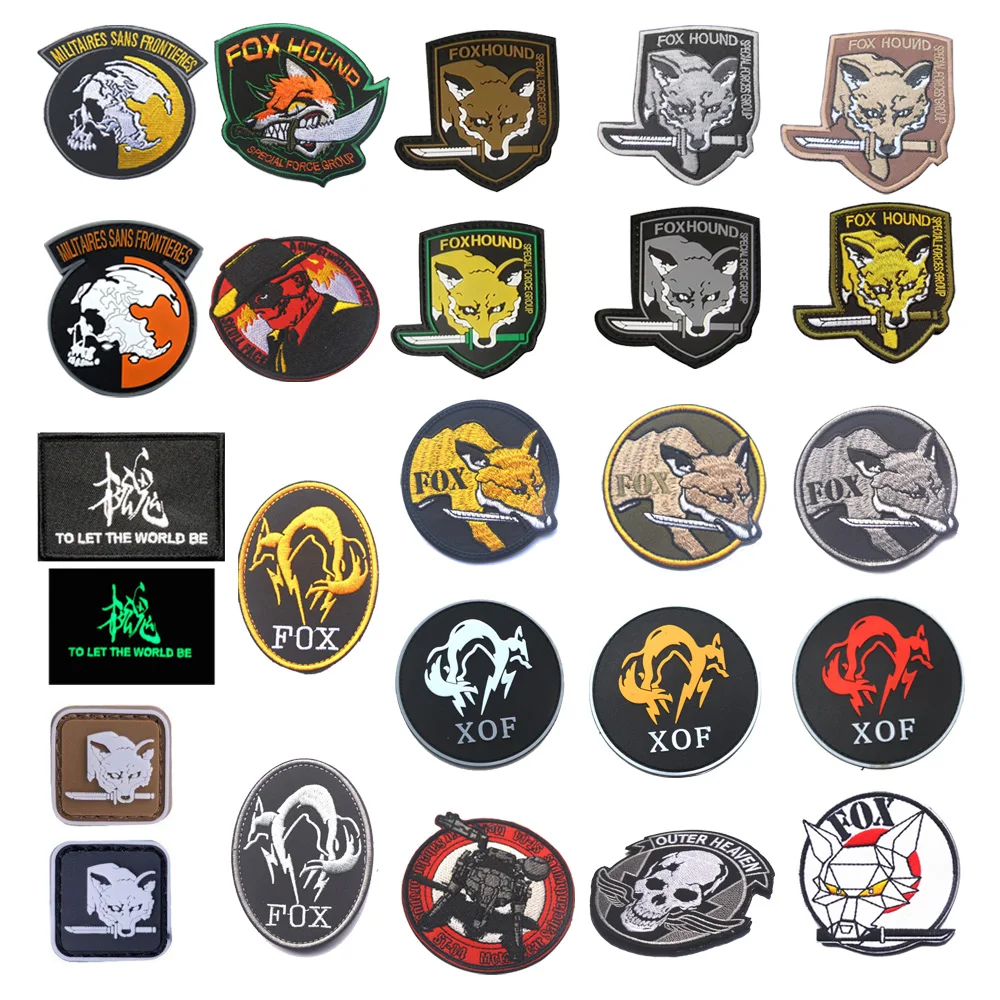 Metal-Gear-Solid-Foxhound-Emblem-Patch-Fox-Hound-Uniform-Sticker-Badge ...