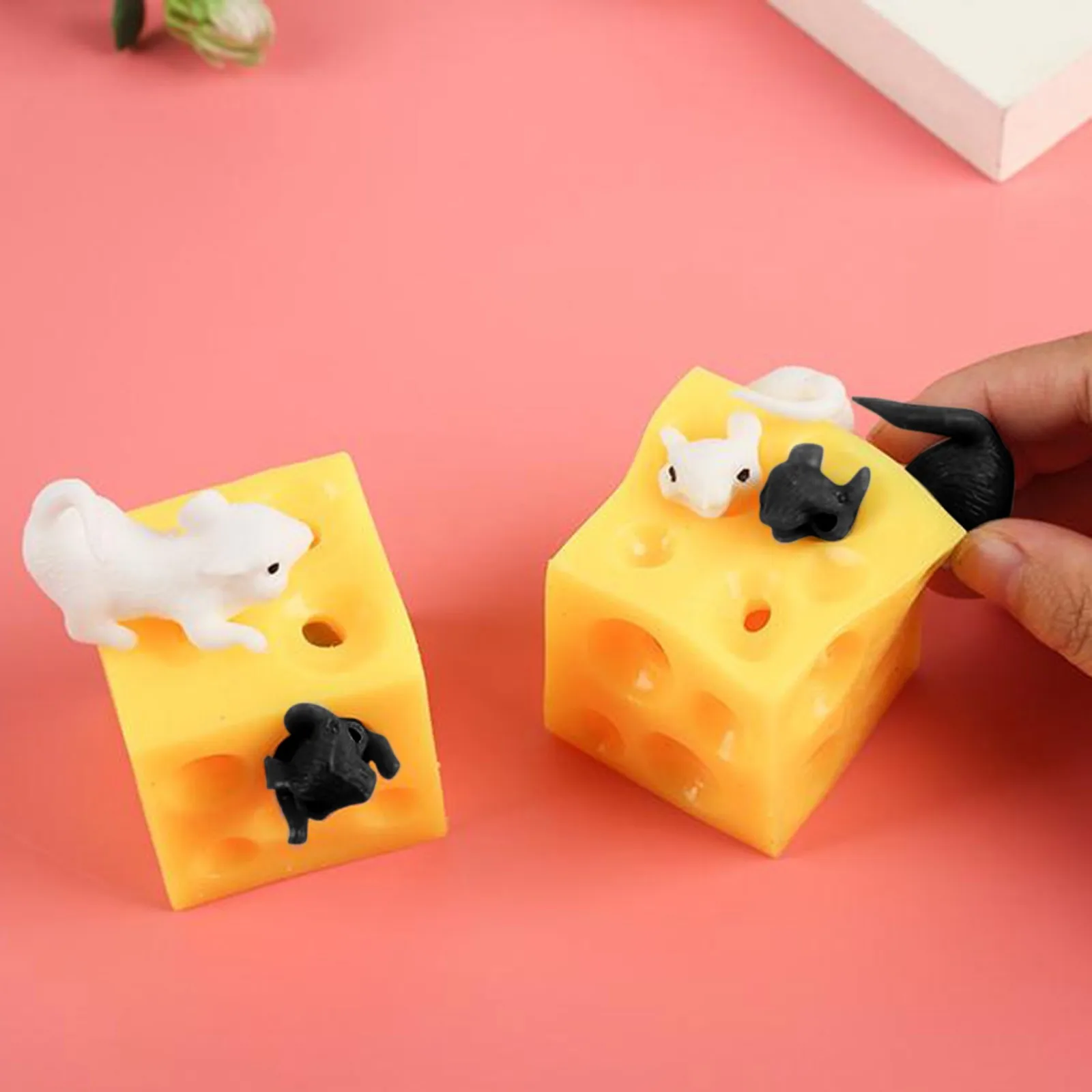 Funny Squishy Cheese Toy Mouse Creative Tricky Scary Pinch Music ...