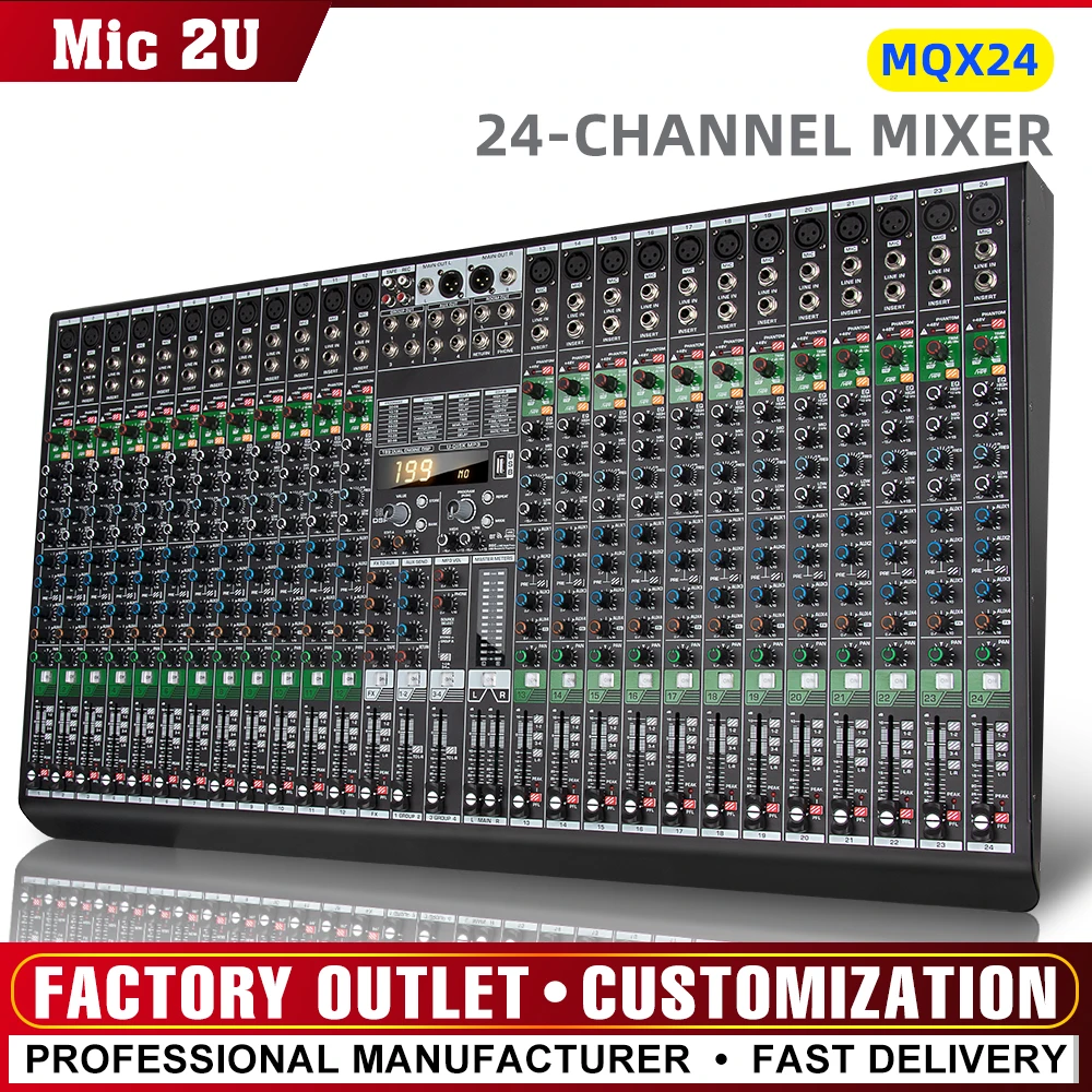 Professional-Mixer-24-channel-stage-mixer-199-digital-reverb-effects ...
