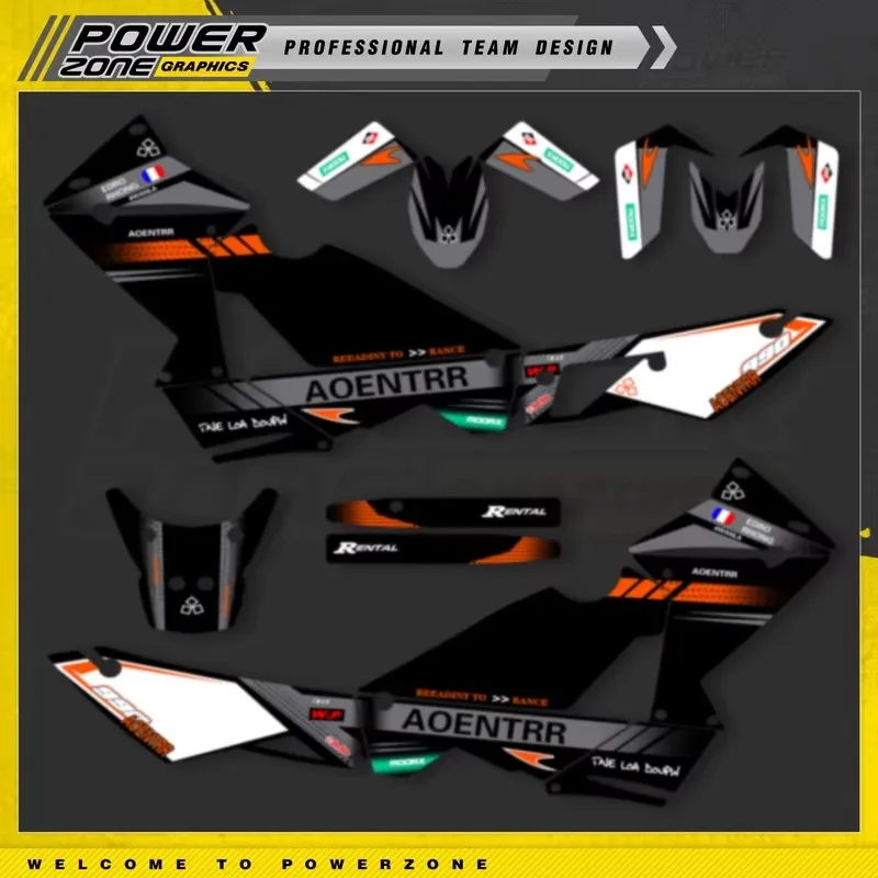 PowerZone Custom Team Graphics Decals For 3M Stickers Kit For KTM 990 ...
