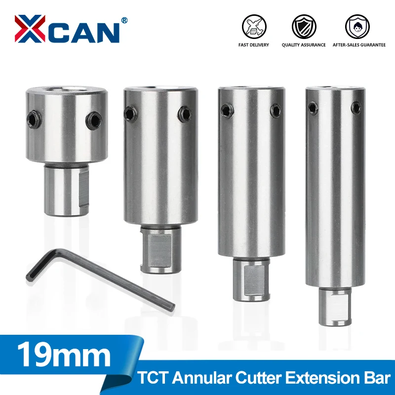 XCAN TCT Barra de extensión de cortador anular 19 mm Longitud del ...