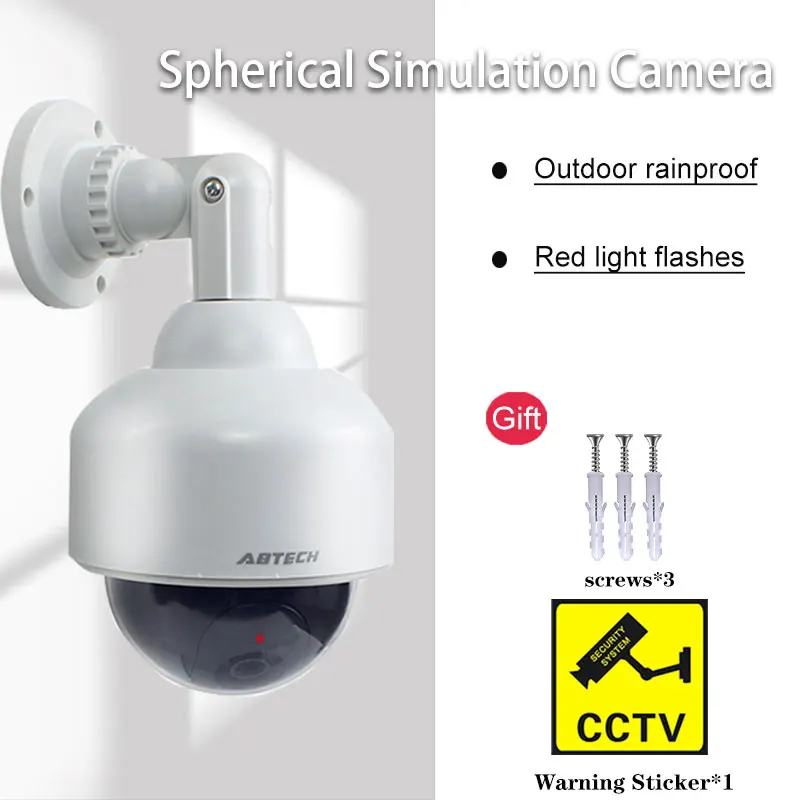 Nep-Dummy-Camera-Buiten-Ip54-Regendichte-Beveiliging-Flash-Dome-Camera ...