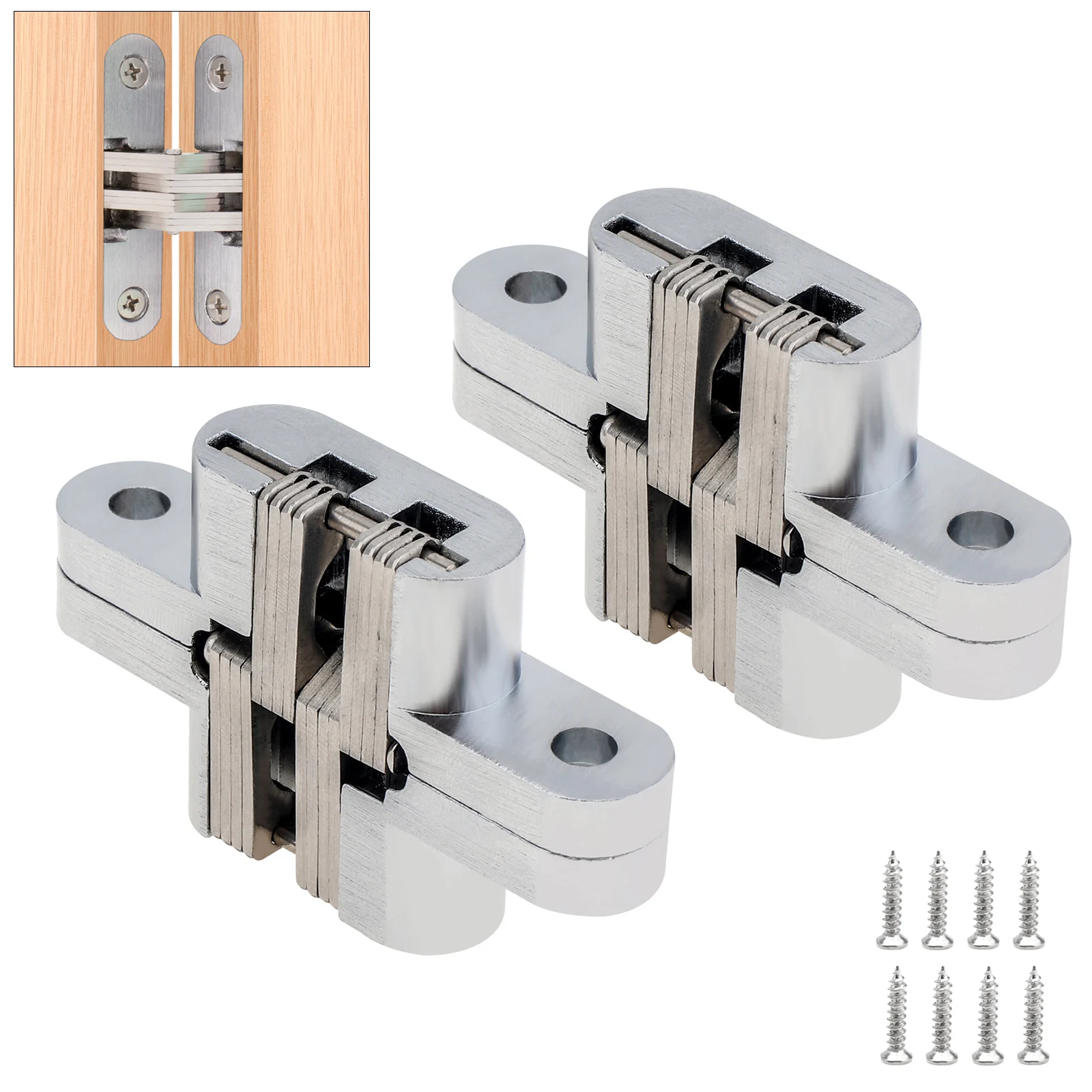 2pcs-Stainless-Steel-Hidden-Door-Hinges-180-Degree-Concealed-Cabinet ...