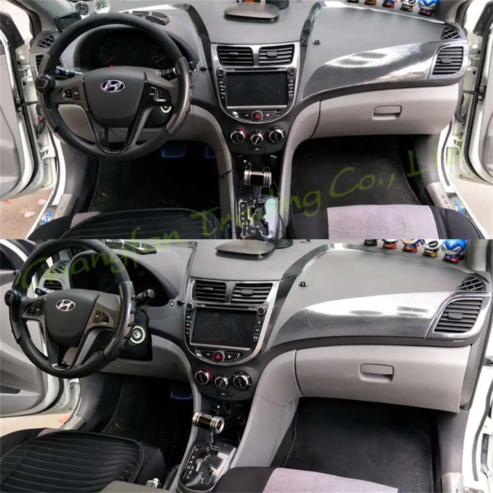 For-Hyundai-Solaris-Accent-Verna-Car-Styling-3D-5D-Carbon-Fiber-Car ...