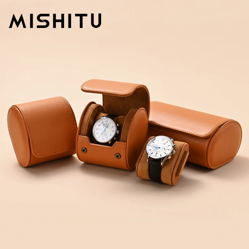 MISHITU Watch Bag 1 2 3 slots Luxury PU Leather Watchs Roll Wrist Watch ...