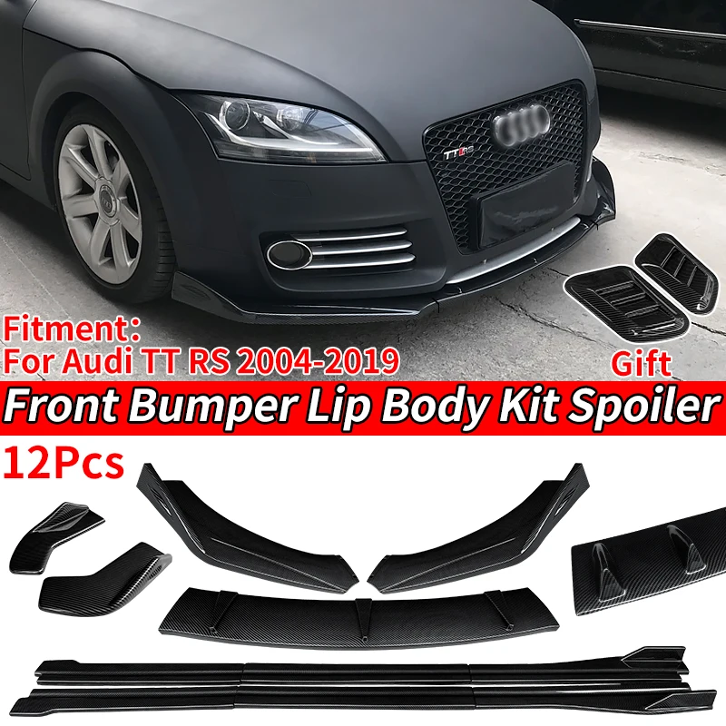For-Audi-TT-TTRS-2004-2019-Body-Kit-Car-Front-Bumper-Splitters-Lip ...