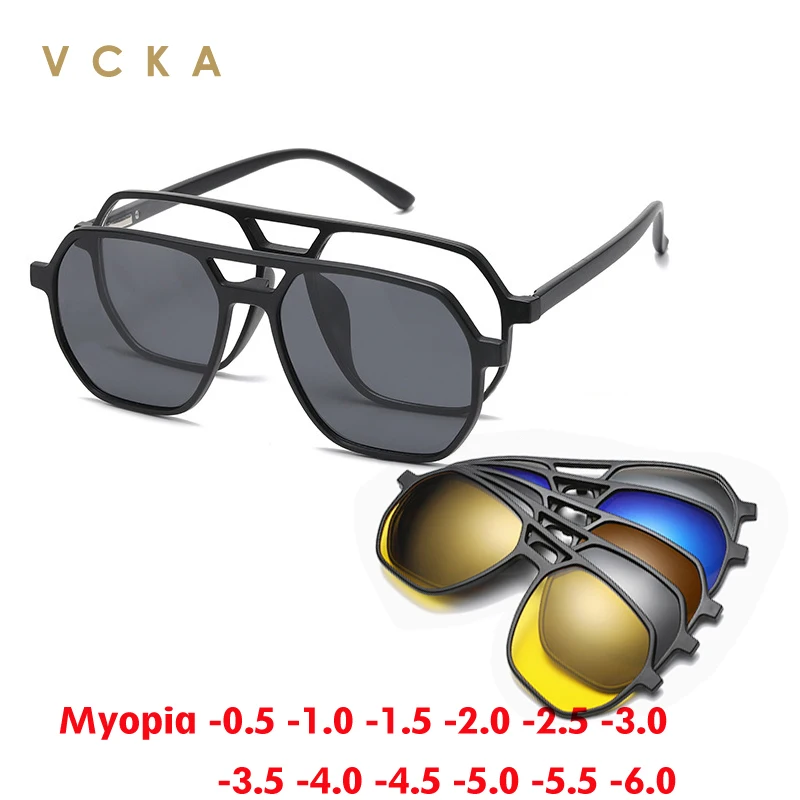 VCKA-Large-Frame-Polarized-Myopia-Sunglasses-6-in-1-Prescription ...
