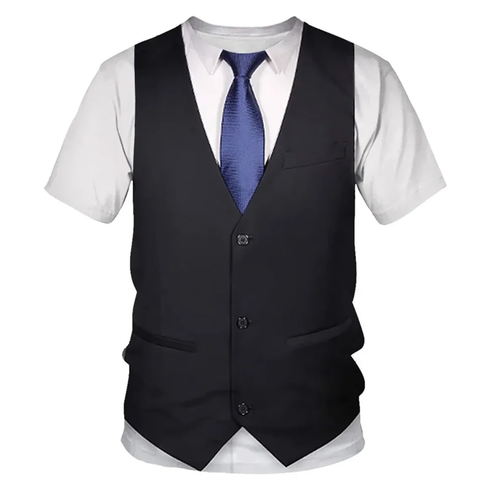 Summer-fashion-personality-fake-suit-men-s-T-shirt-Hip-hop-alternative ...