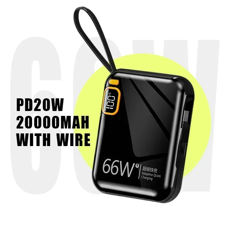 20000mAh-Power-Bank-Mirror-Digital-Display-Screen-Built-In-Two-Wires ...