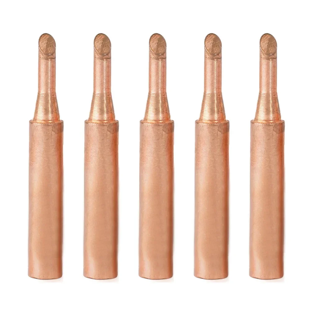5pcs 900M-T Copper Soldering Iron Tips Welding Tip Head Tools Electric ...