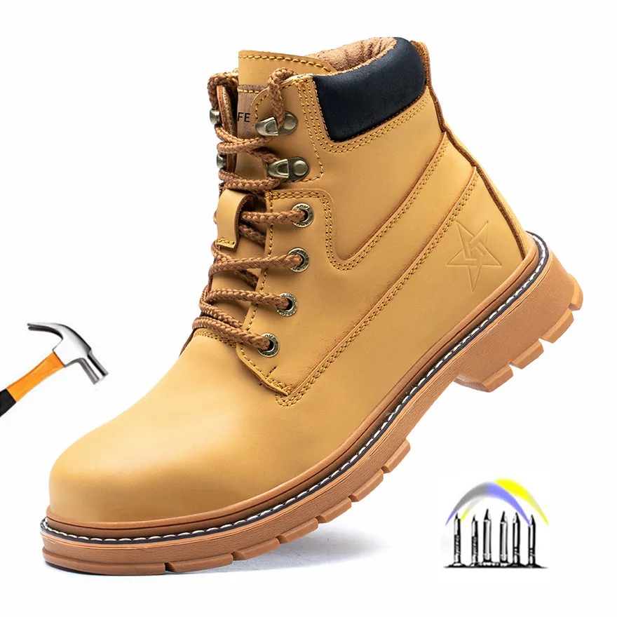 waterproof-work-shoes-with-iron-toe-anti-puncture-leather-work-boots ...