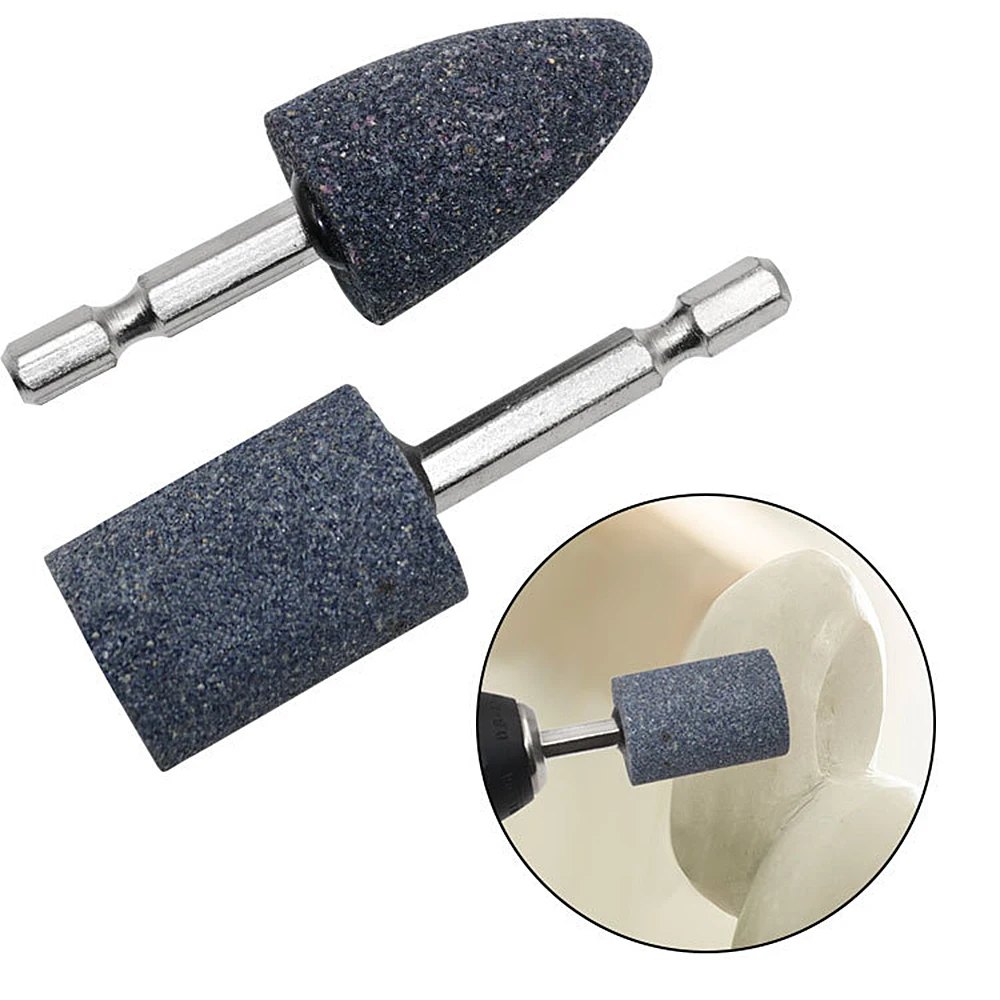 2pcs Hexagonal Shank Grinding Wheel Head Metal Grinding Stone Set ...