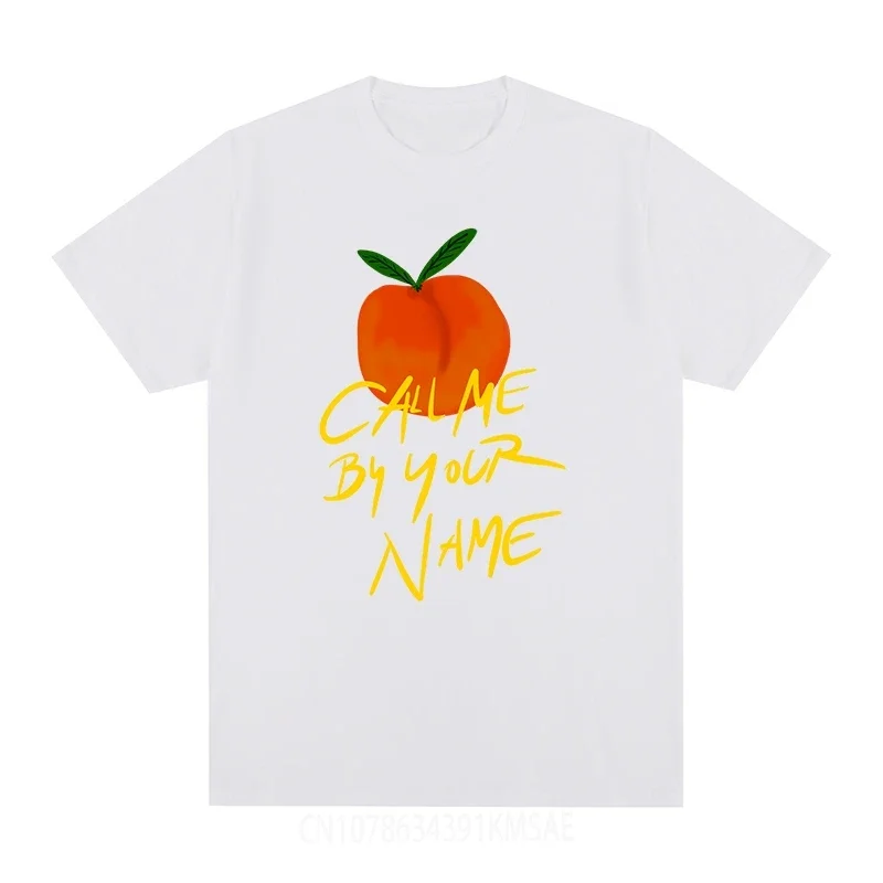 Call Me by Your Name CMBYN Peach T-shirt Italy Timothee Chalamet Cotton ...