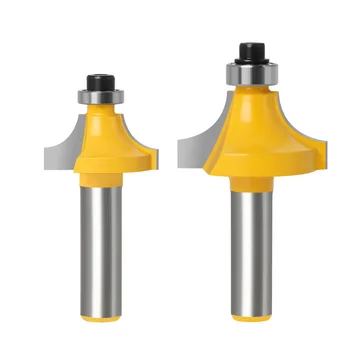 2-Piece Set of 8mm Shank Woodworking Roundover Router Bits - R-Radius ...