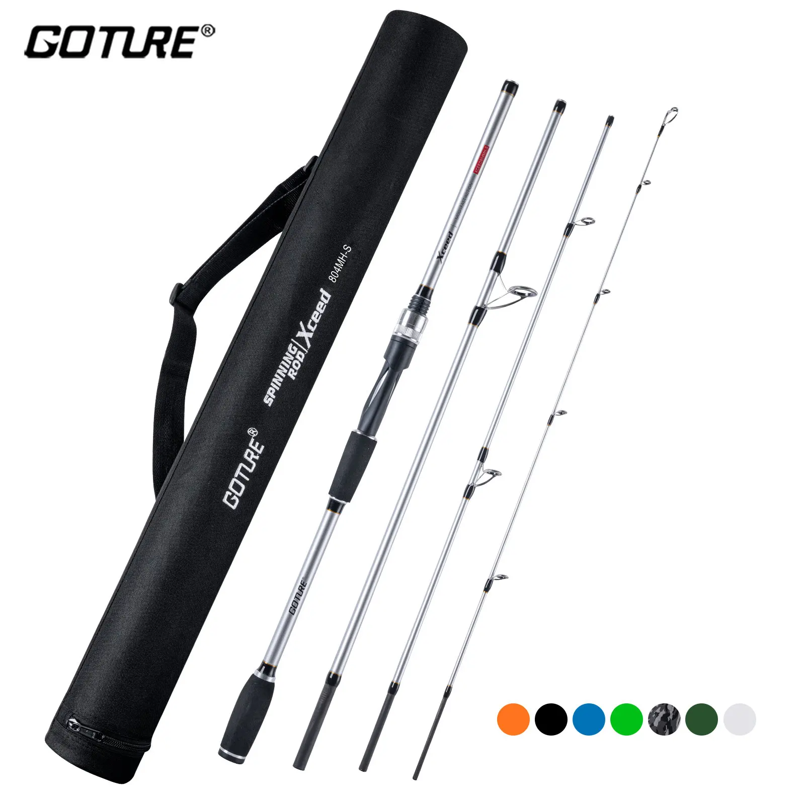 Goture-Xceed-4-Setions-7-Color-Travel-Fishing-Rod-Carbon-Fiber-1-98m-2 ...